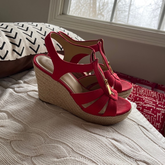 MICHAEL Michael Kors | Shoes | Red Wedges | Poshmark